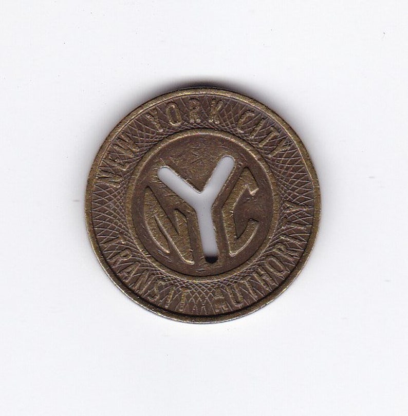 1966 Aqueduct Super-sized Y Cutout 28mm Token NYC New York City Transit ...