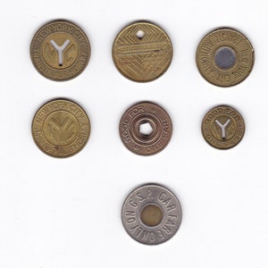Complete Set of 6 NYC Subway Tokens NYCTA MTA New York City Transit ...