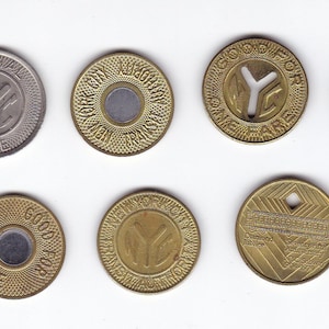 Complete Set of 10 NYC Subway Tokens High Grade NYCTA MTA New York City ...
