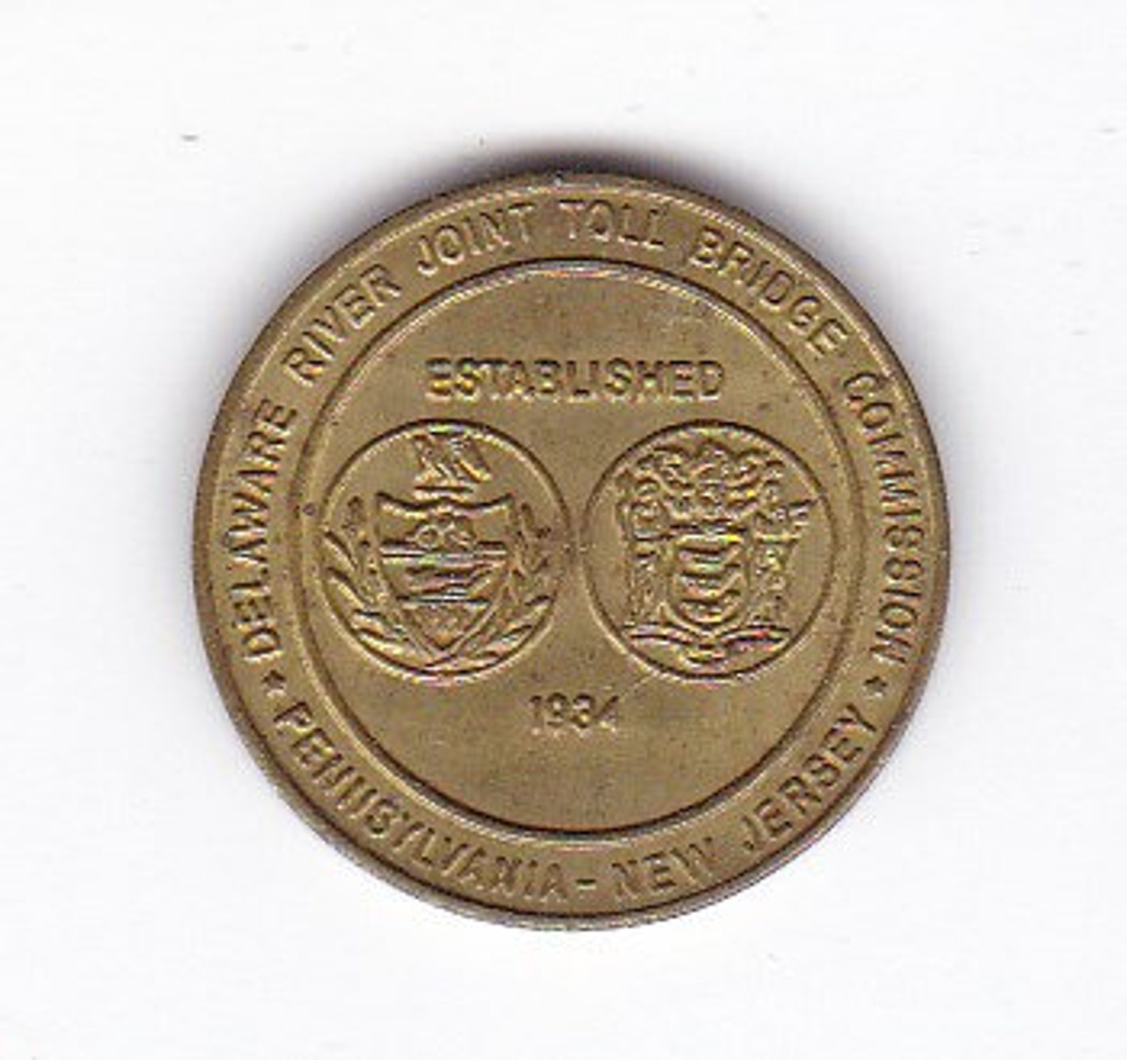1934 Pennsylvania-new Jersey Delaware River Commission Bridge Token - Etsy