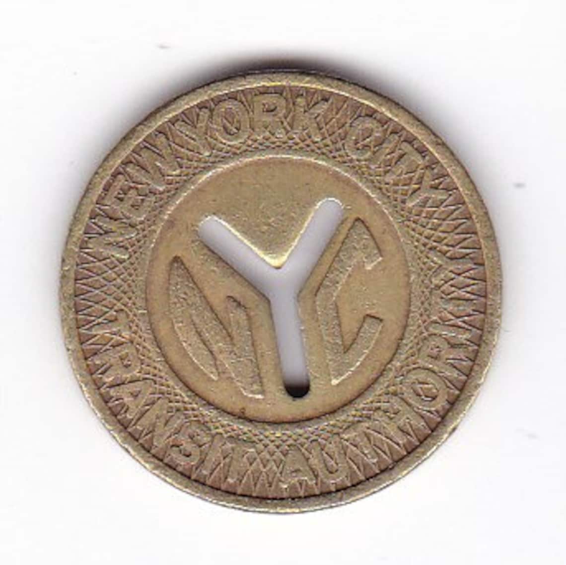 NYC New York City Transit Authority Subway Token - Large Cut Out "y ...