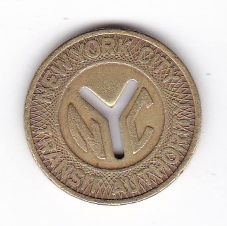 NYC New York City Transit Authority Subway Token - Large Cut Out "y ...