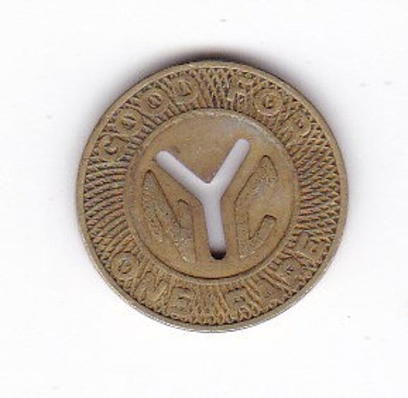 NYC New York City Subway Small Y Cut Out Transit Token 1953-1970 - Etsy