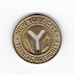 High Grade NYC New York City Subway Small Y Cut Out Transit Token 1953 ...
