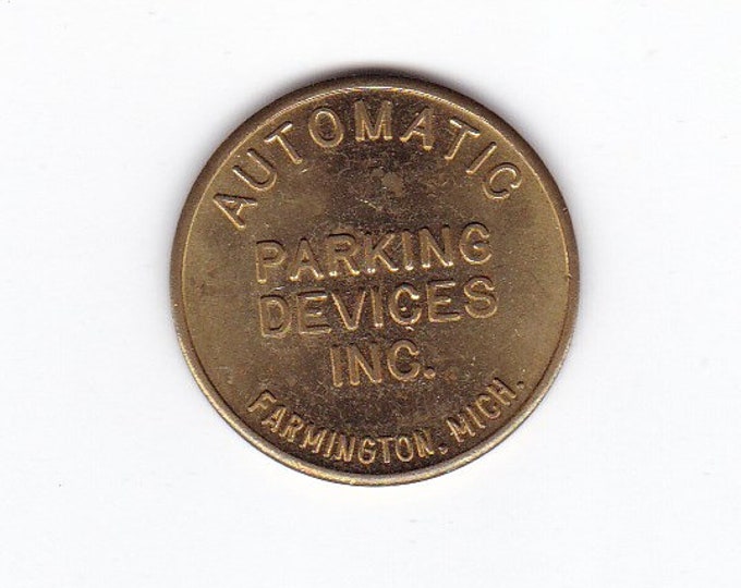 Farmington, MI Automatic Parking Devices Parking Token 24 MM Brass - Etsy