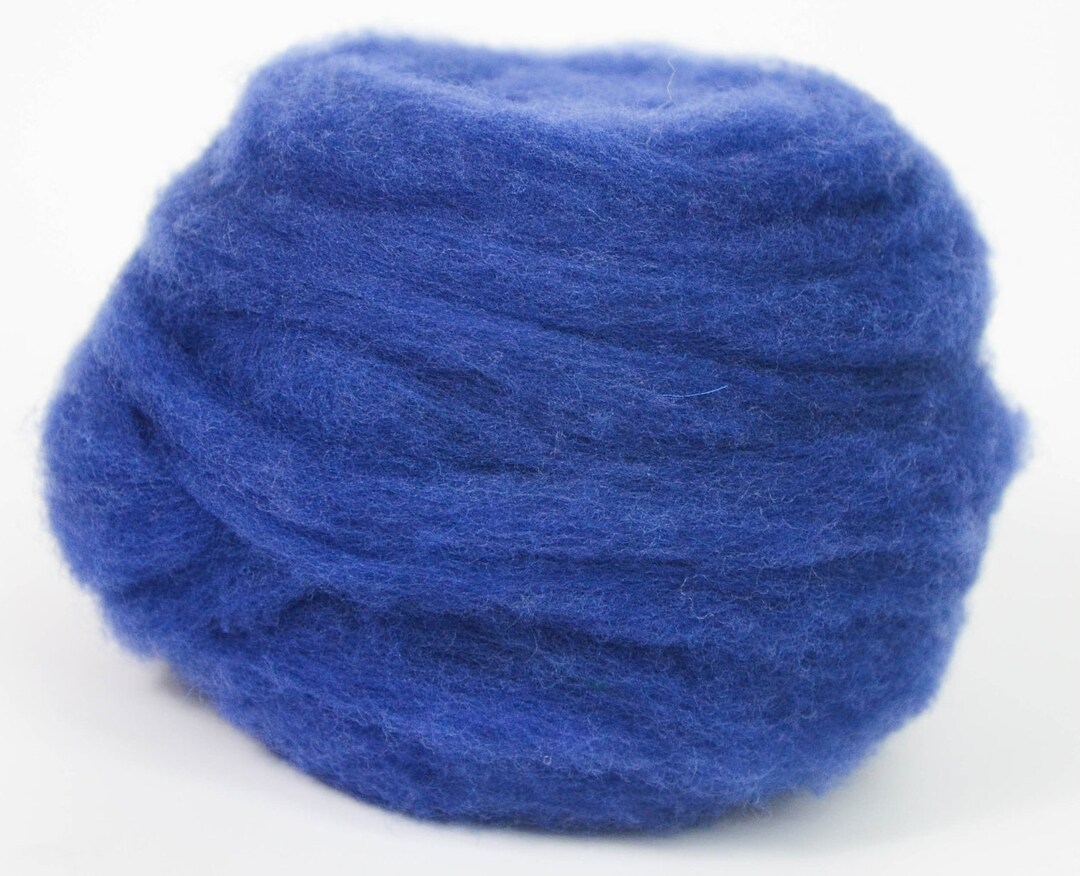 ROYAL BLUE- American Farm Wool- Merino Wool Roving for Felting ...