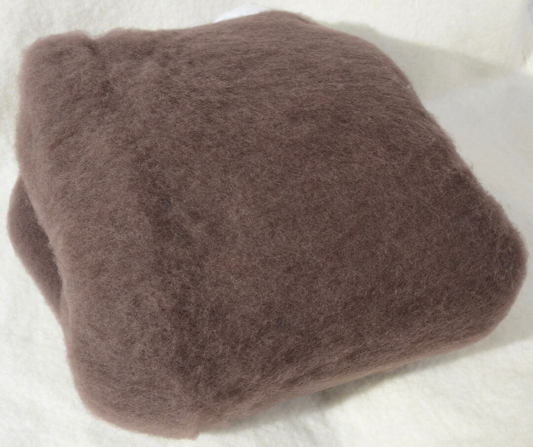 DARK BROWN- American Farm, Merino Wool Batt- Needle Felting, Wet ...