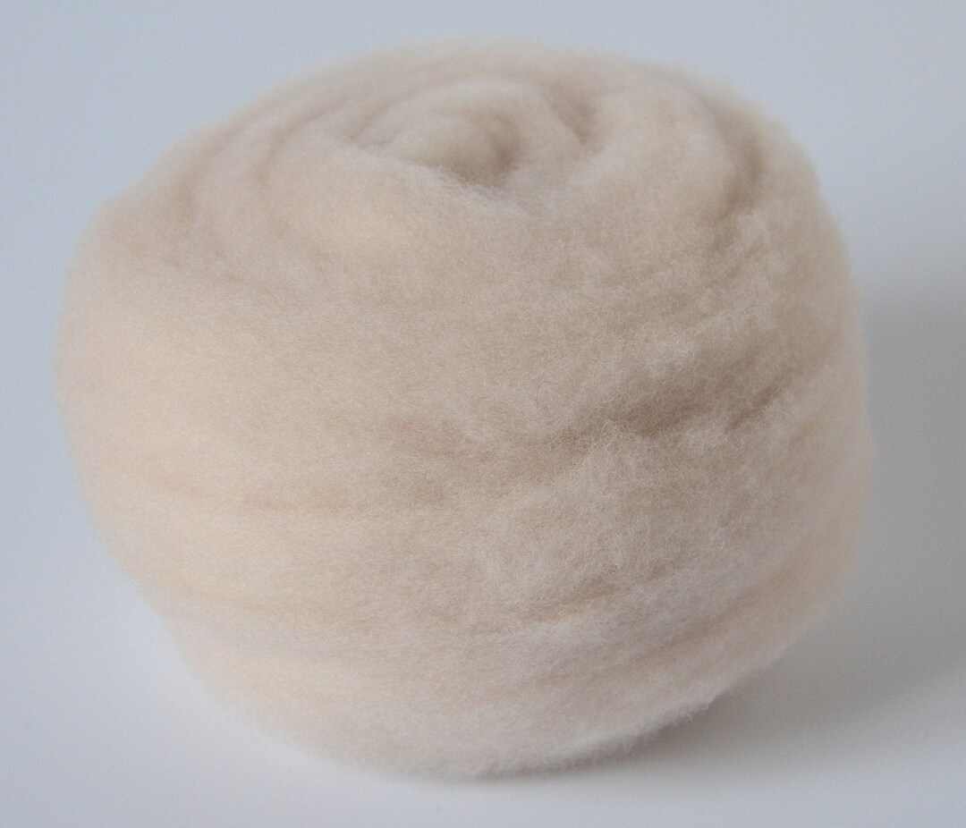 BEIGE- American Farm Wool- Merino Wool Roving for Felting, Spinning ...