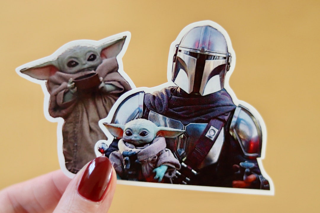 The Mandalorian and Baby Yoda the Child Star Wars Sticker Pair - Etsy