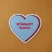 Stanley Tucci Candy Heart Vinyl Sticker Pink/blue - Etsy