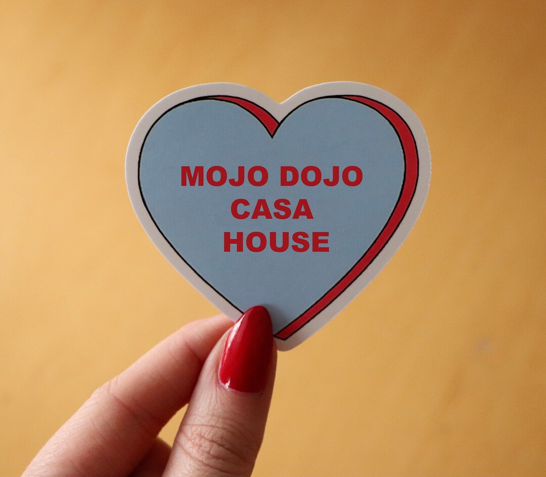 Mojo Dojo Casa House Candy Heart Vinyl Sticker Pink/blue Ryan Gosling ...