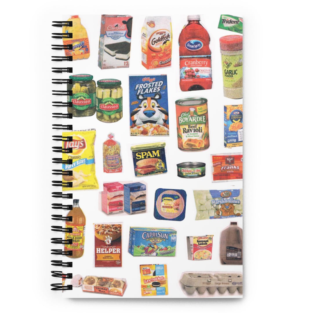 Supermarket Foods Collage Notebook - Etsy