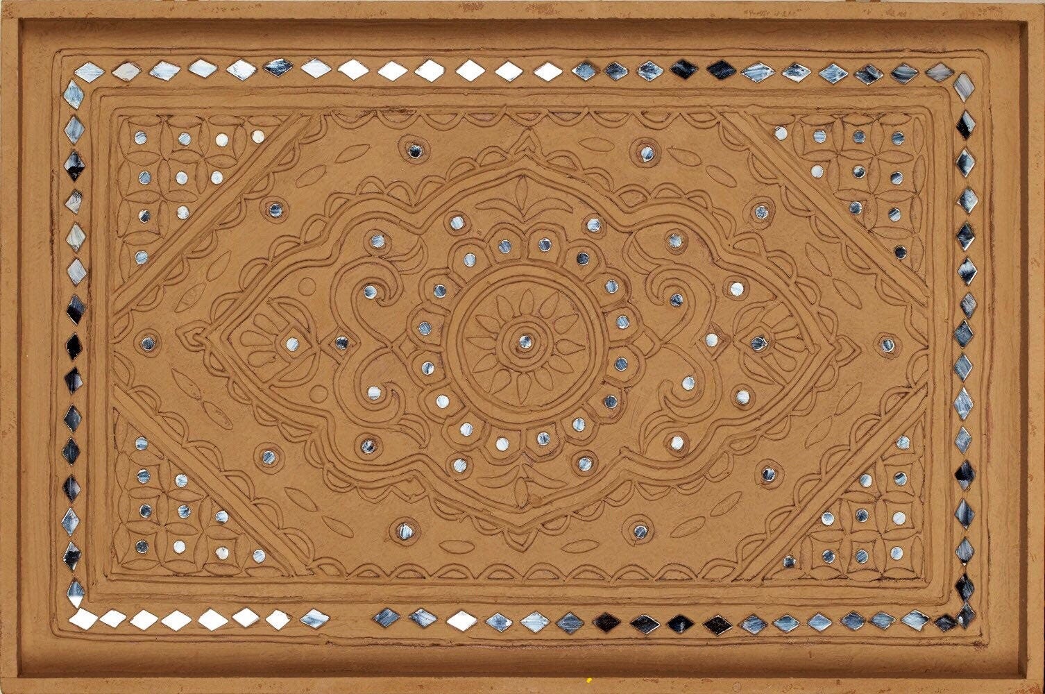 Mud & Mirror work Art/ Lippan art from kutch/ Wall-Home decor/ | Etsy