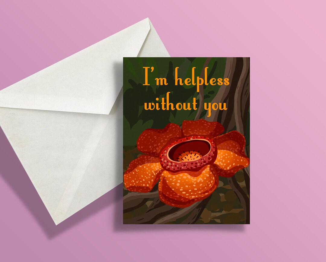 Corpse Flower Valentine Card - Etsy