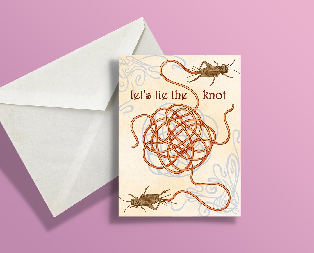 Gordian Worm Wedding Card - Etsy