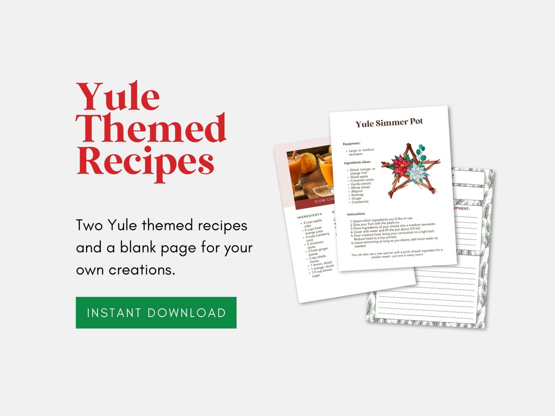 Yule Sabbat Printable Activity Pack Sabbat Printables Pagan Sabbat ...