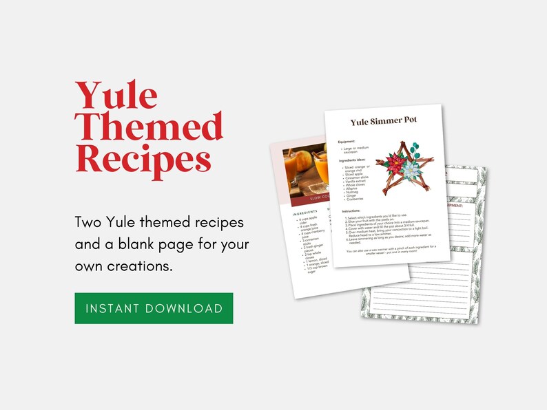 Yule Sabbat Printable Activity Pack Sabbat Printables Pagan Sabbat ...