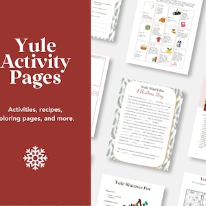 Yule Sabbat Printable Activity Pack Sabbat Printables Pagan Sabbat ...