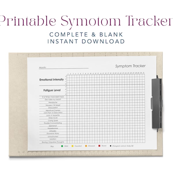 Symptom Tracker - Etsy