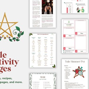 Yule Sabbat Printable Activity Pack Sabbat Printables Pagan Sabbat ...