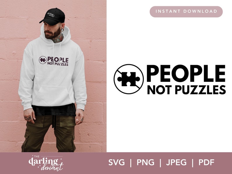 People Not Puzzles SVG Autism Svg Png Neurodiverse Cut Files Digital ...