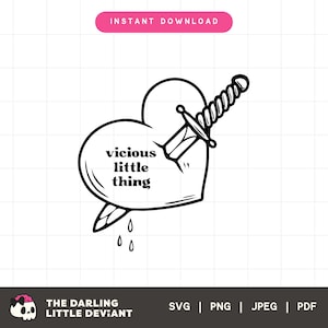 Vicious Little Thing Powerless SVG | Bookish Svg Png | Reader Cut Files ...