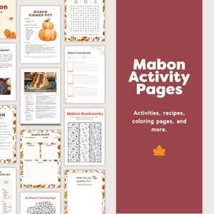 Mabon Sabbat Printable Activity Pack | Autumn Equinox Printables ...