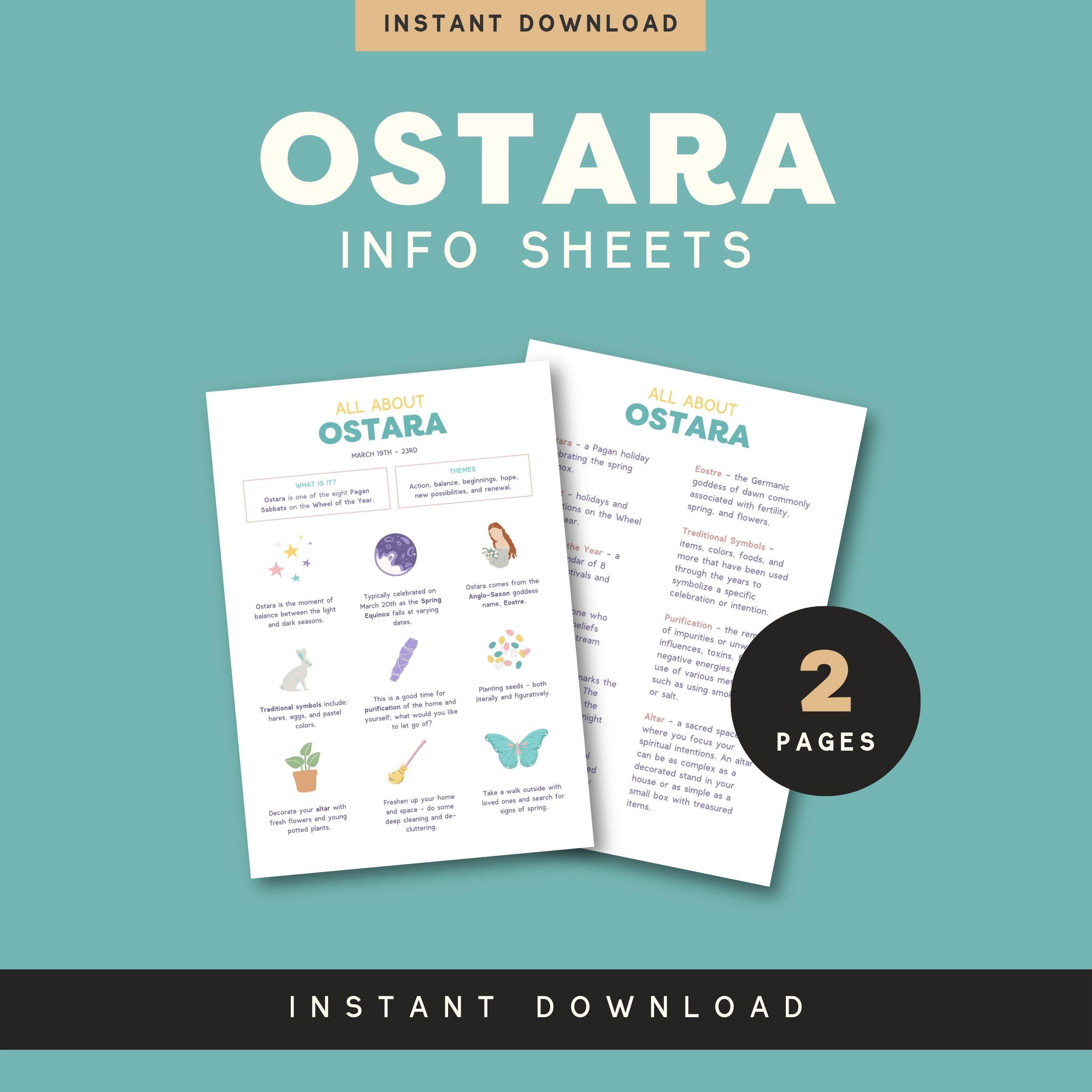 Ostara Printable | Printable Grimoire Page | Grimoire Pages | Ostara ...
