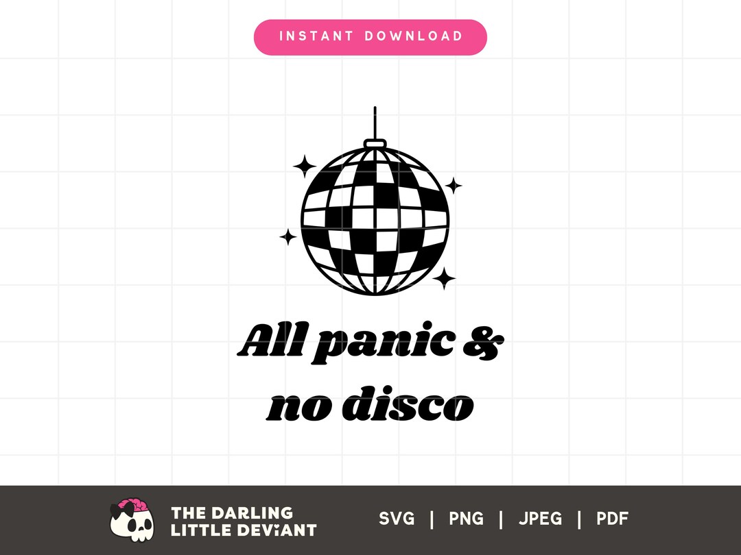 All Panic No Disco SVG | Millenial Svg Png | Mental Health Cut Files ...