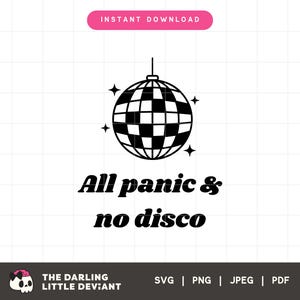 All Panic No Disco SVG | Millenial Svg Png | Mental Health Cut Files ...
