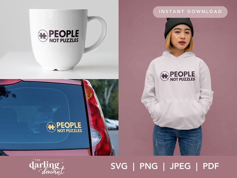 People Not Puzzles SVG Autism Svg Png Neurodiverse Cut Files Digital ...