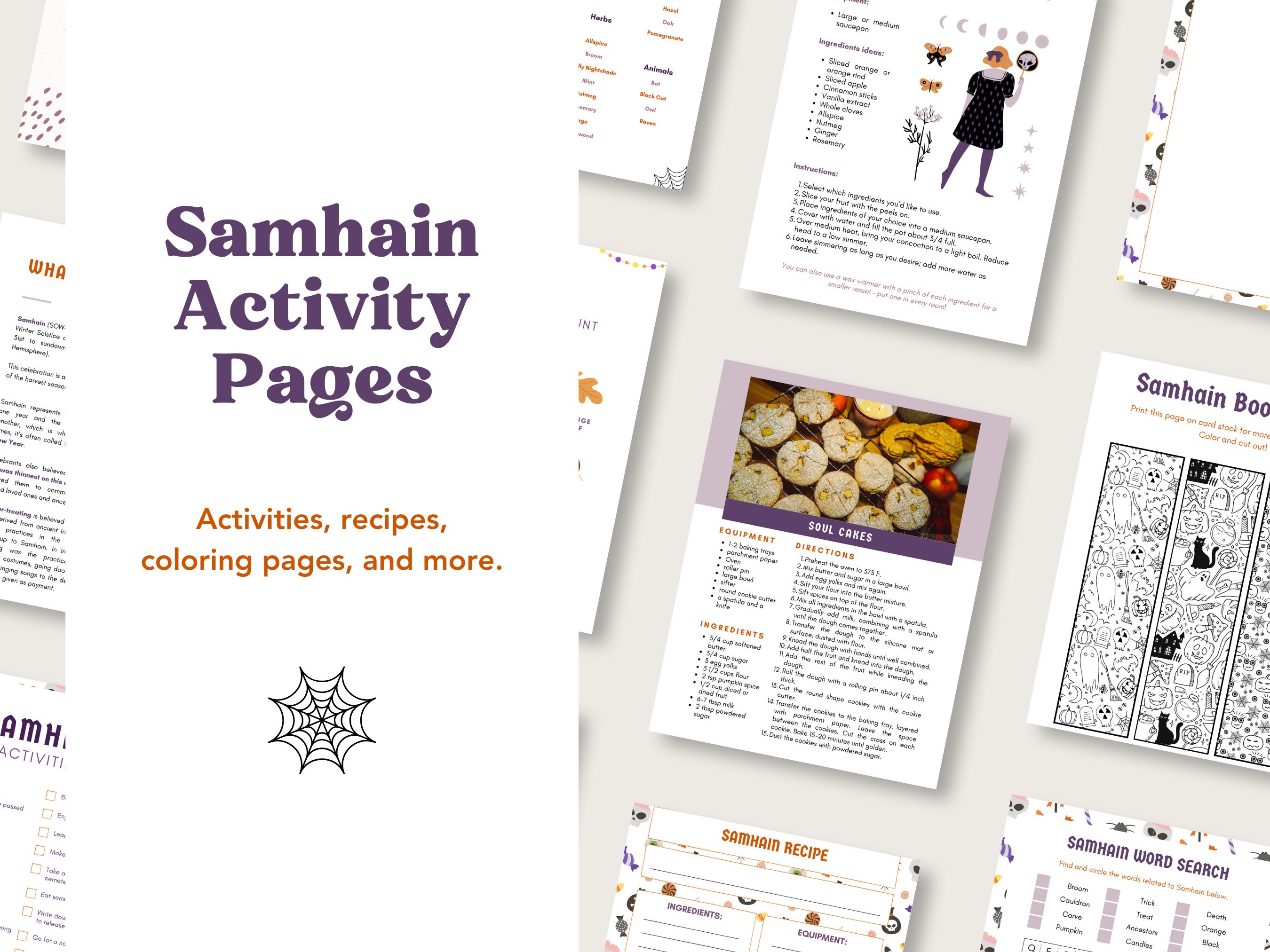 Samhain Sabbat Printable Activity Pack Sabbat Printables - Etsy