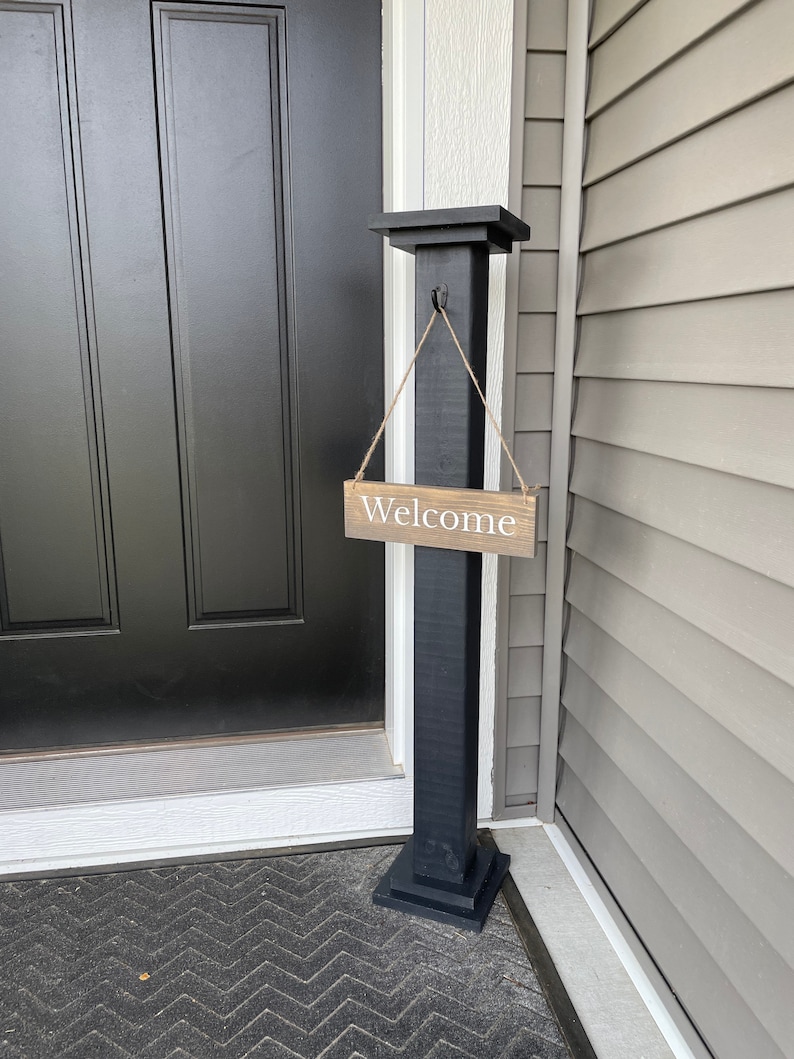Welcome Sign With Post for Front Step or Porch - Etsy