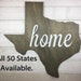 Home State Sign Cutout, Wall Decor, Wood State Sign, US States, Wooden ...
