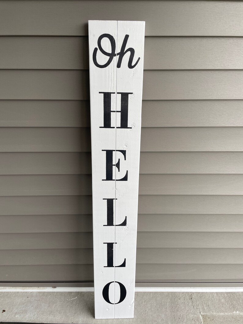 Oh Hello Welcome Sign Welcome Sign Welcome Sign for Front - Etsy