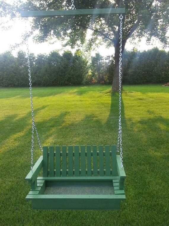 Porch Swing Bird Feeder With Hanging Hardware Satin Leafy | Etsy