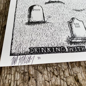 Poster Drinking With My Friends Screen Printed - Etsy