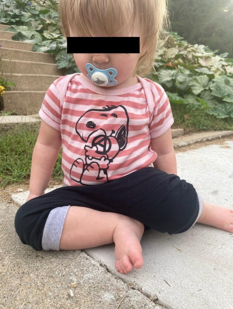 Snoopy Anarchy Heart Baby Bodysuit - Etsy