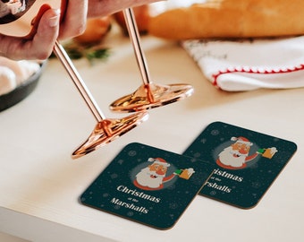 Personalised Football Team Beer Mat Coasters - Etsy