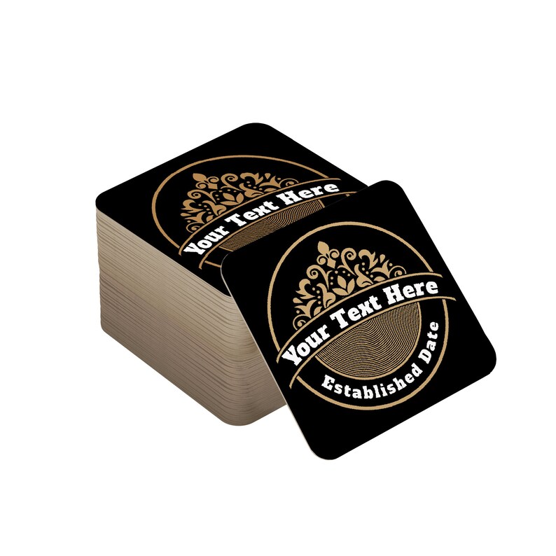 Personalised Beer Mats in Packs of 24 48 96 Multi Buy - Etsy UK