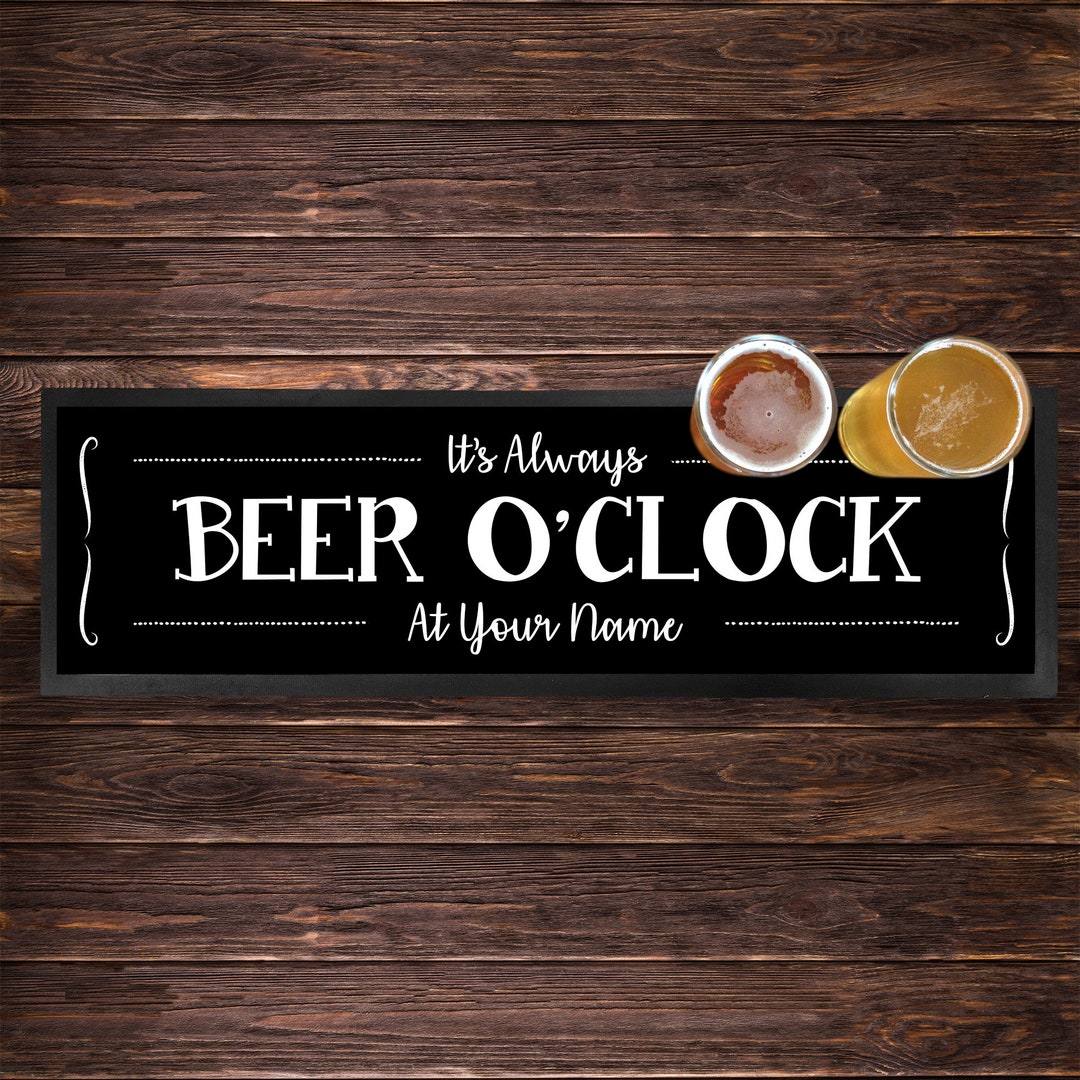 Personalised Long Bar Runner Sign Gift Personalized Rubber - Etsy