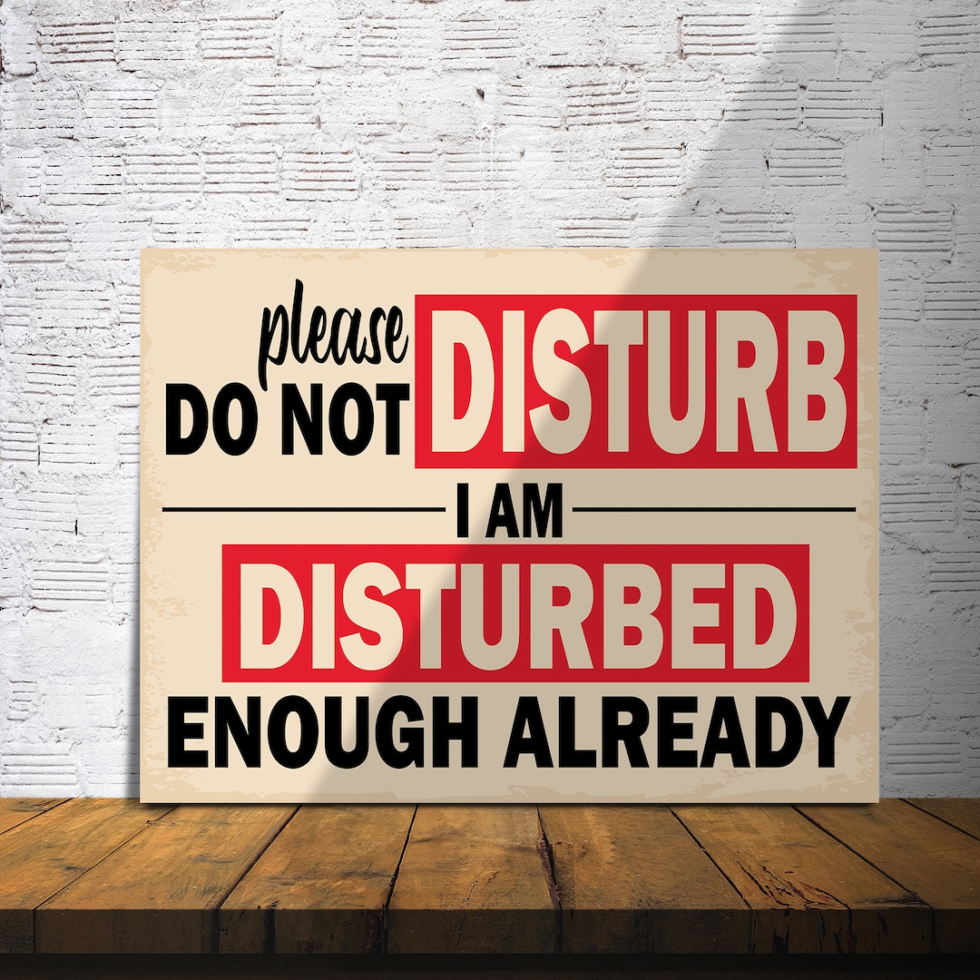 Do Not Disturb Sign - Metal Wall Signs Tin Plaques - Home Bedroom ...