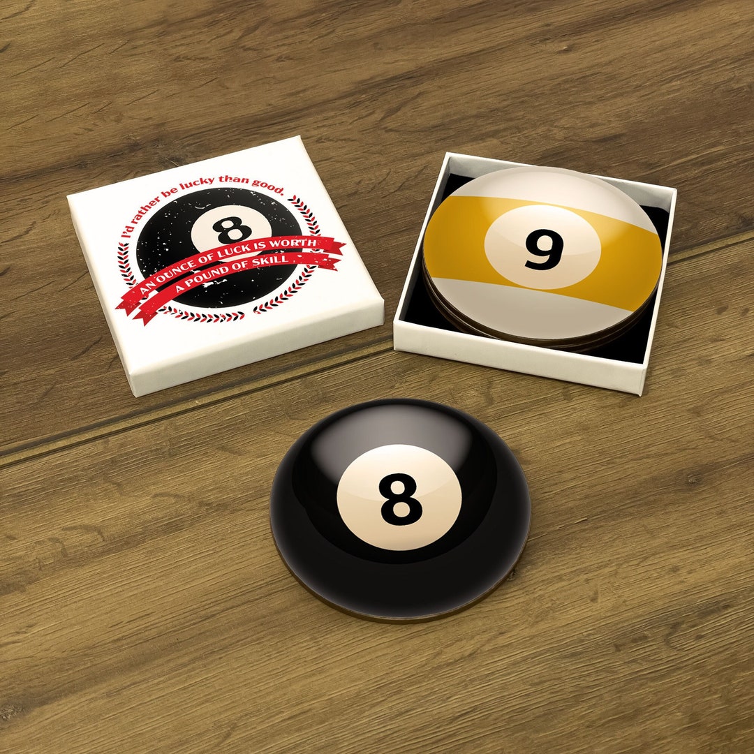 Pool Sport Snooker Balls Drink Coasters - Gift Box Pack of 4 Available ...