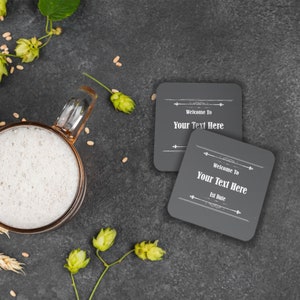 Personalised Beer Mats in Packs of 24, 48, 96 Square Cardboard Drink ...