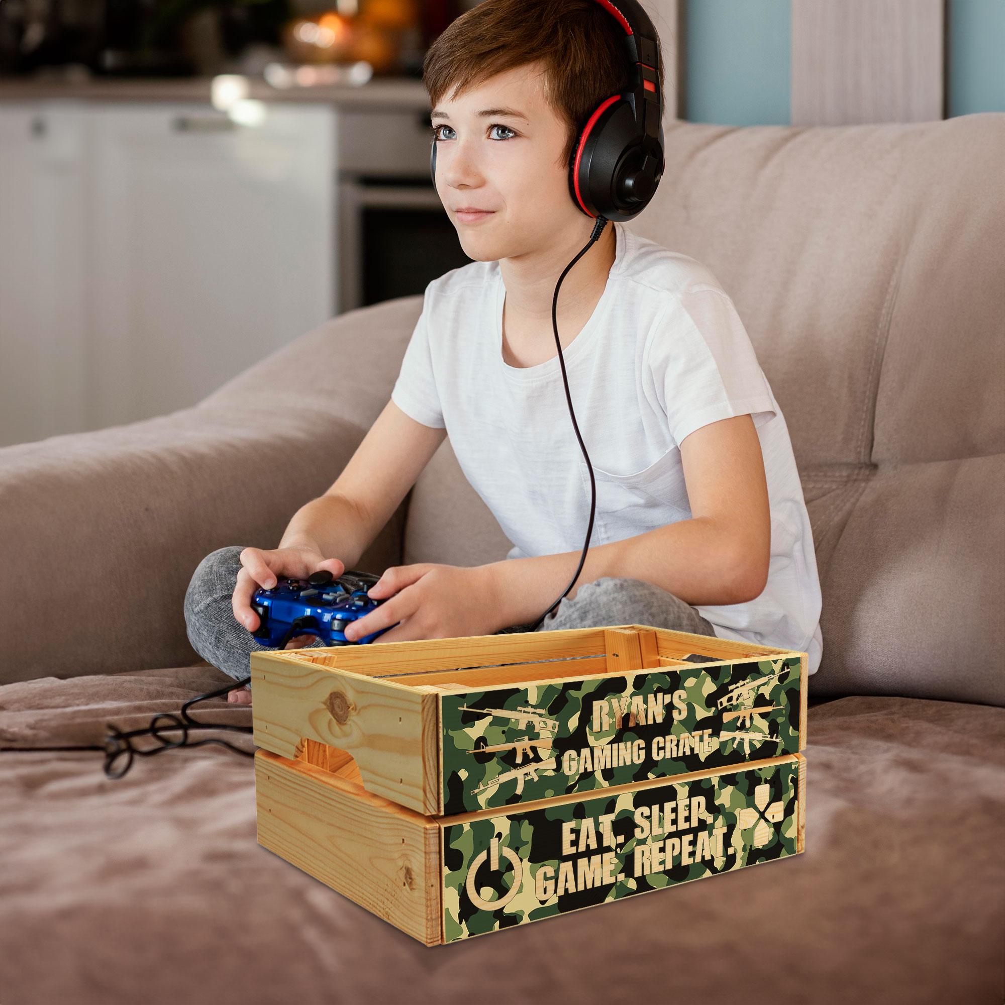 Personalised Gamer Snack Box Crate - Gaming Gifts for Boys Girls - Game ...