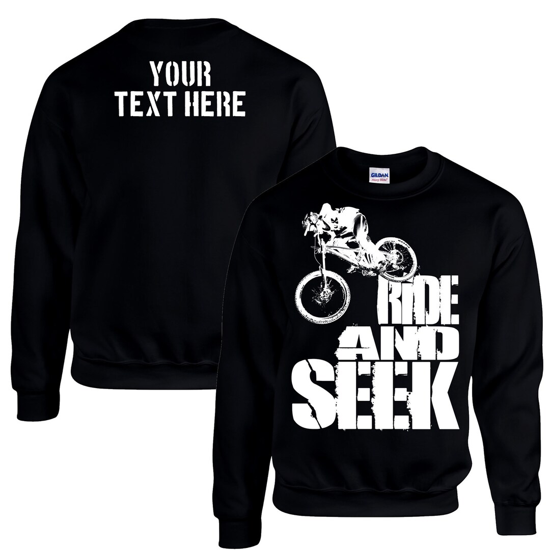 Personalized Mountain Biking Sweatshirt - Customised Biker MTB Cycling ...