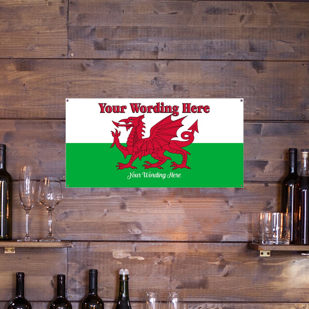 Personalised Welsh Flag Bar Sign for Home Bar Gifts Metal Signs Tin ...