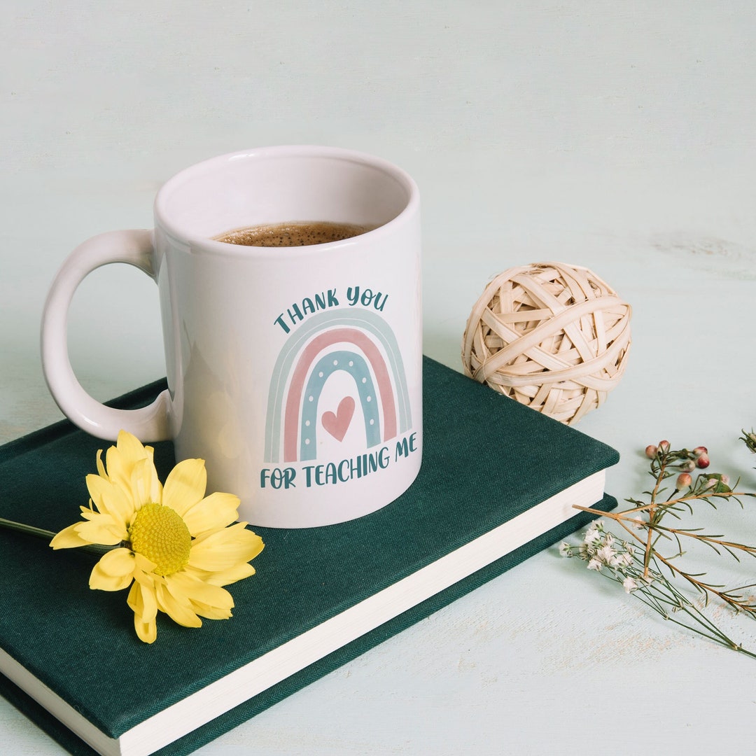 Teacher Mug Thank You Gift - Coffee Tea Drinking Mug for Classroom ...