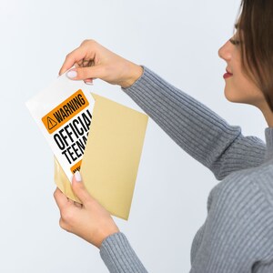 Warning Official Teenager 13th Birthday Card, May Contain Attitude ...