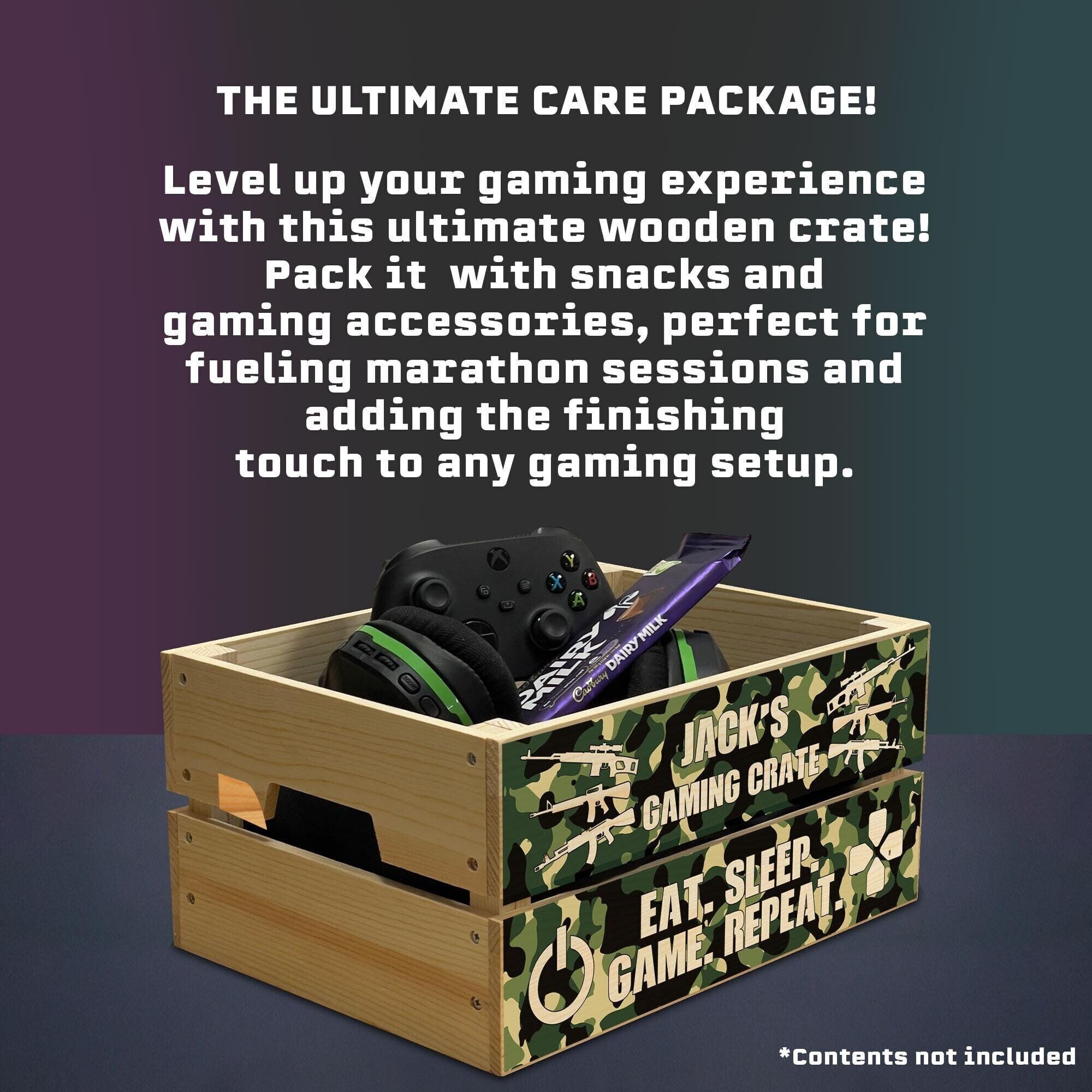 Personalised Gamer Snack Box Crate - Gaming Gifts for Boys Girls - Game ...